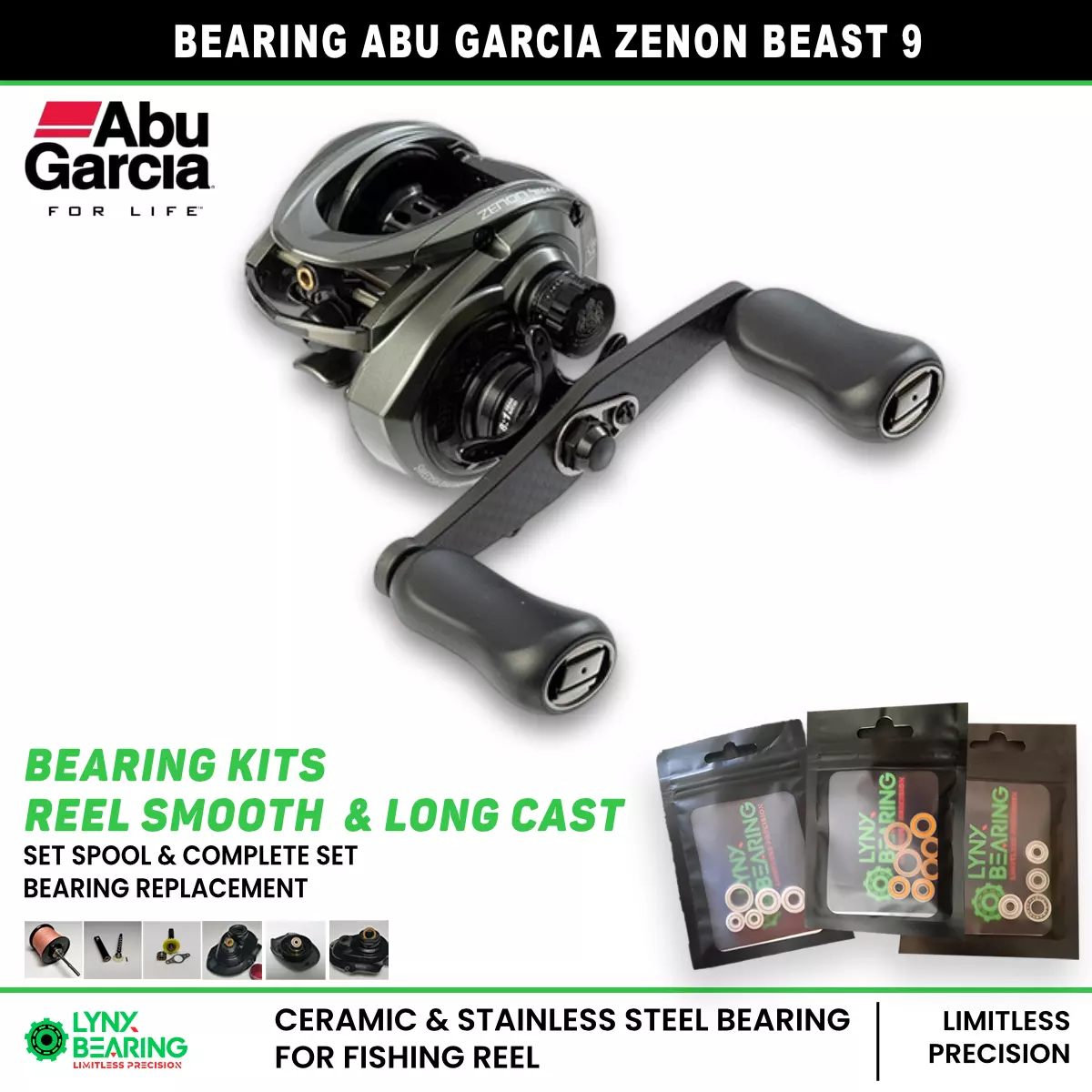 Abu Garcia Zenon Beast 9 Bearing Kits | Lynx Bearing